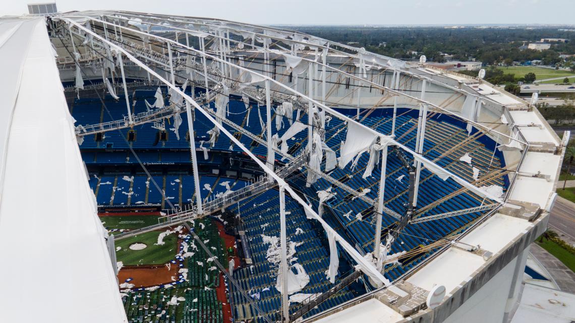 Tropicana Field shredded by Hurricane Milton is the latest sports venue ...