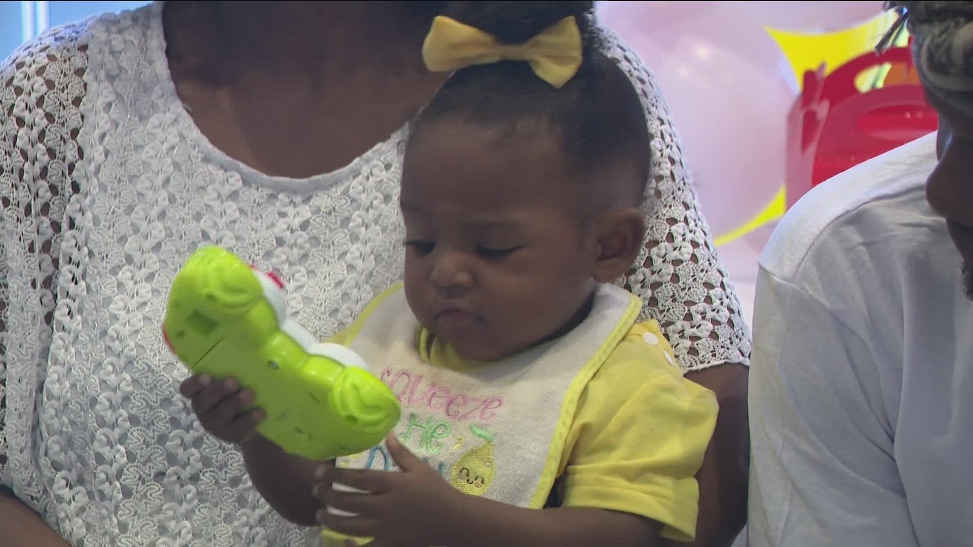 Atlanta baby born McDonald's restroom birthday party college fund ...