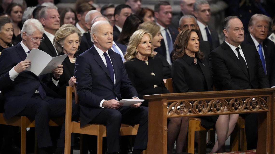 How presidents and vice presidents are seated at Jimmy Carter funeral ...